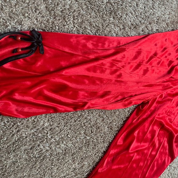 Intimates & Sleepwear | Red Satin Pajama Set | Poshmark
